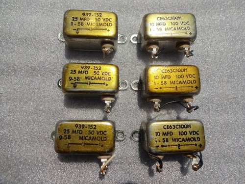 Micamold Oil Capacitors 25μF-50 VDC & 10μF-100 VDC | eBay