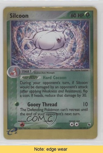 Silcoon Reverse Foil Pokemon EX Ruby & Sapphire #43 2003 READ 0m8e | eBay
