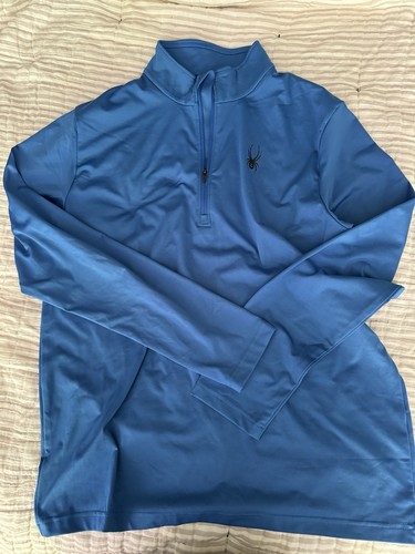 Spyder Mens Active Wear Quarter Zip Pullover Winter Athletic Wear Size ...