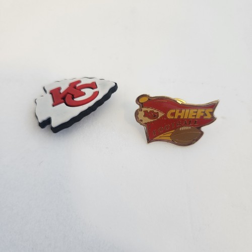 Vintage KC Chiefs football pin and Croc charm | eBay