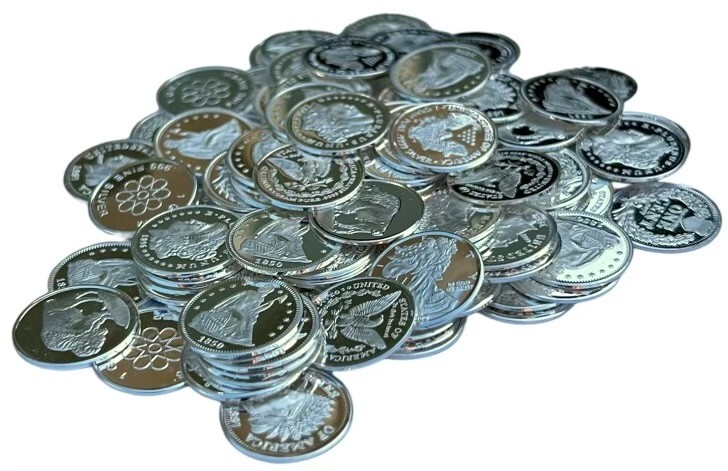 50x PURE .999 Fine Silver Rounds Bullion Estate Lot Amazing Designs | eBay