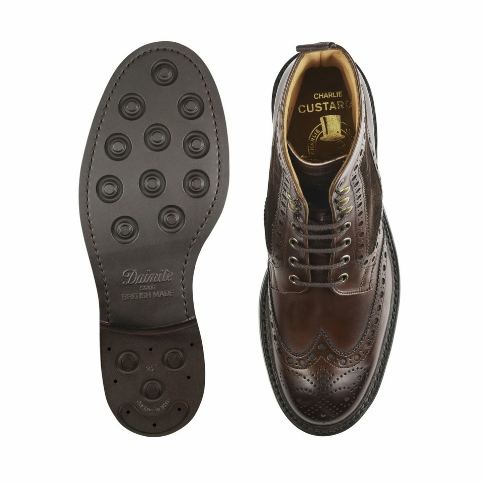Joseph Cheaney for Charlie Custards Mens Tweed New Orleans Brogue Boots ...