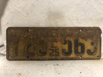 Vintage 1925 California License Plate | eBay
