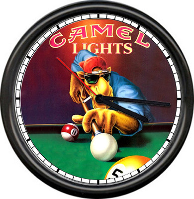 Joe Camel Playing Billiard Pool Table Advertising Game Cigarette Sign ...