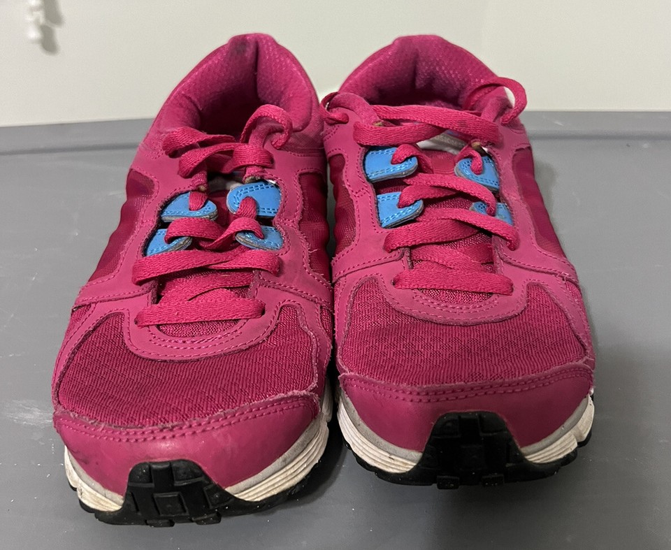 Nike Womens Dual Fusion ST2 454240-600 Pink Lace Up Running Shoes Size ...