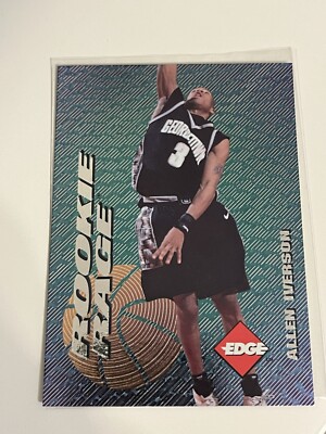 1996 Allen Iverson Collector's Edge Rookie Rage Basketball Card #19 ...