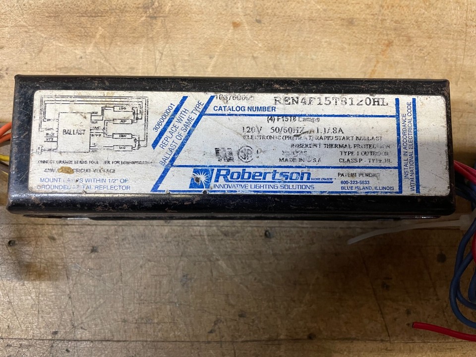 Robertson Lighting REN4F15T8120HL Ballast | eBay