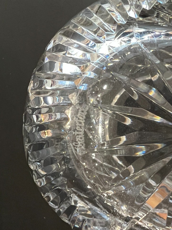 Waterford Cut Crystal Comeragh Pattern Oval Shaped Vase, 5 1/2" Widest ...