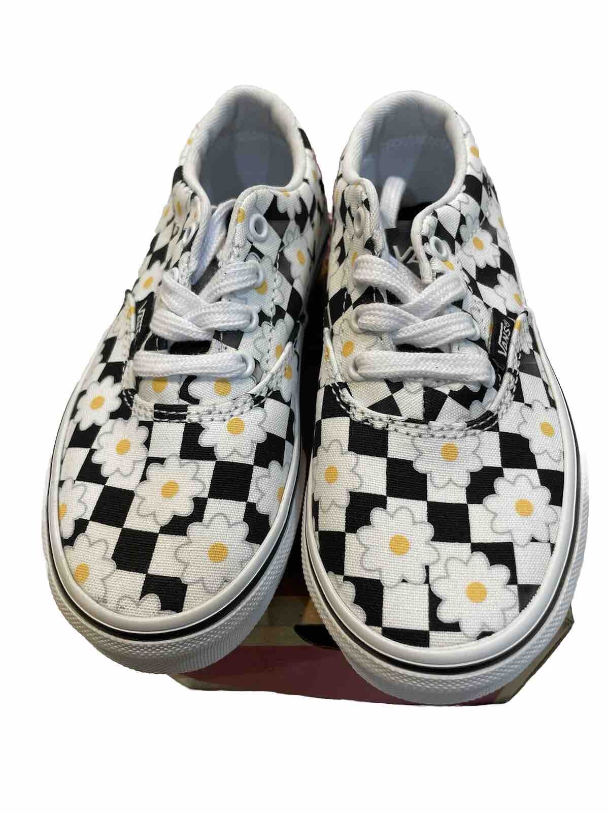 VANS DOHENY Flower Daisy Checkerboard Shoe.Girls/Kids Sz.11.Multi ...