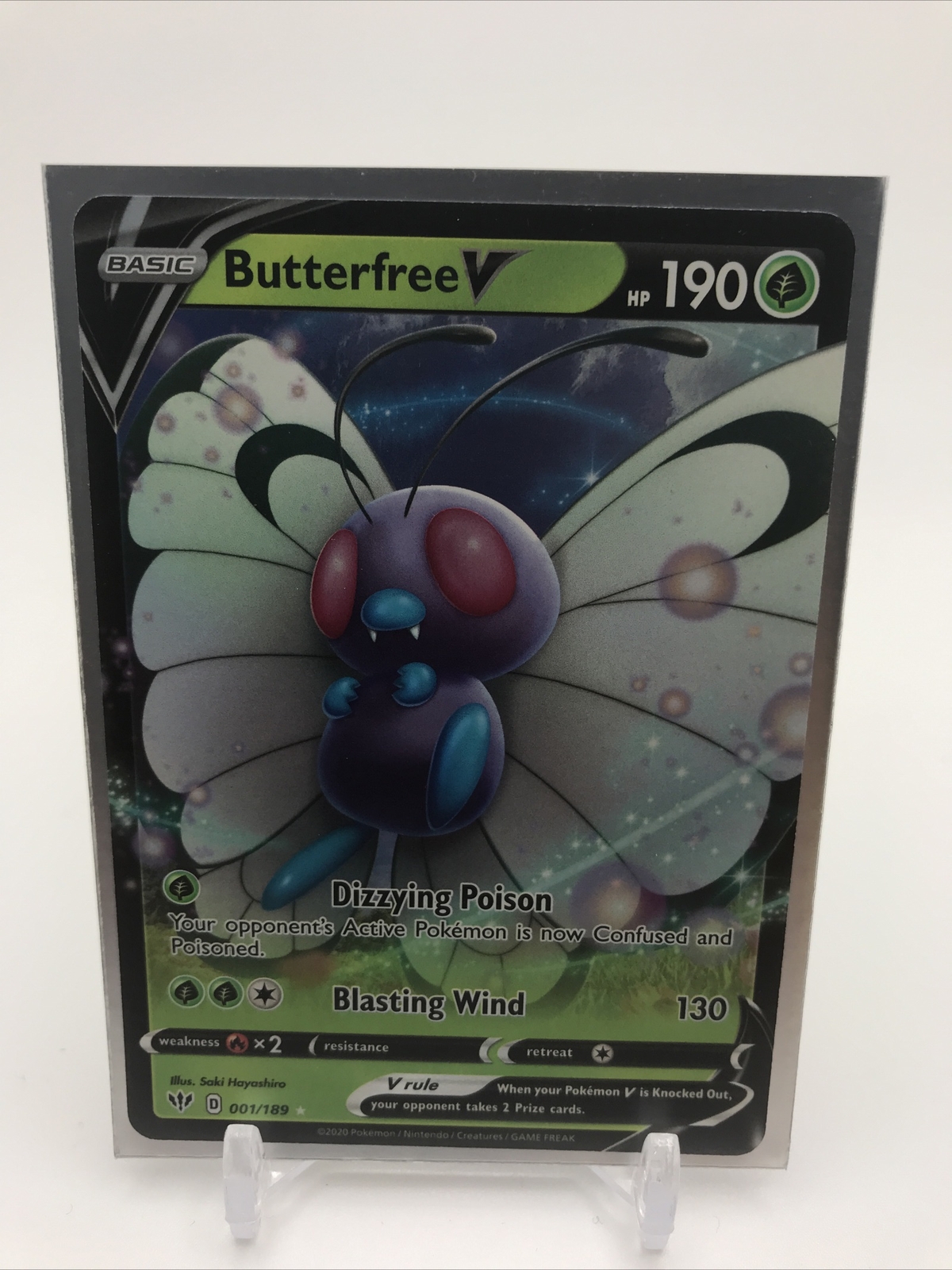 Pokémon TCG Butterfree V Darkness Ablaze 001/189 Holo Ultra Rare | eBay