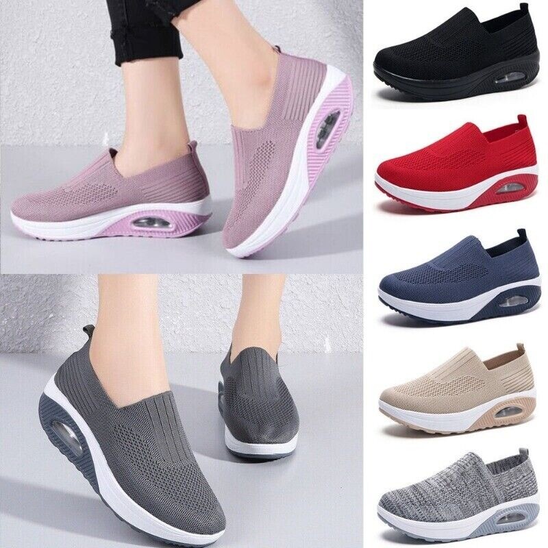 Women's Orthopedic Sneakers Cushion Platform Diabetic Walking Shoes ...