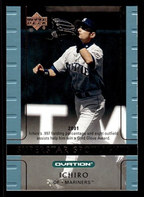 2002 UPPER DECK OVATION ICHIRO SUZUKI 93 MINT BASEBALL SEATTLE MARINERS ...