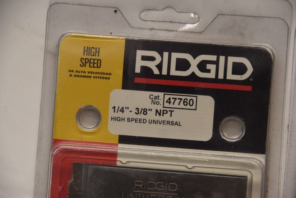 3 RIDGID NPT Pipe die sets 47770, 47790,47760 (1- Stainless, 2- High ...