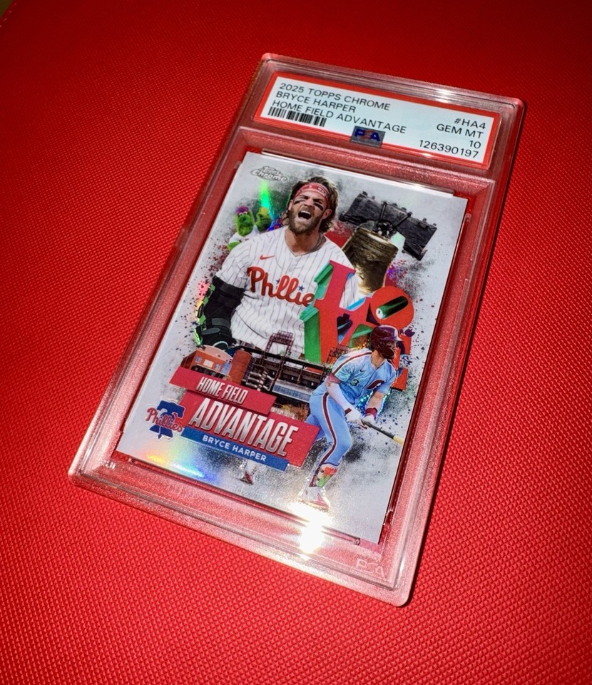 2025 Topps Chrome Series 1 Home Field Advantage Bryce Harper PSA 10 ...