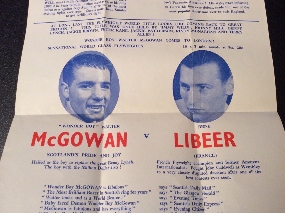 Boxing Flyer Empire Pool Wembley Tues 16th Oct 1962 Brian Curvis V Guy Sumlin | eBay