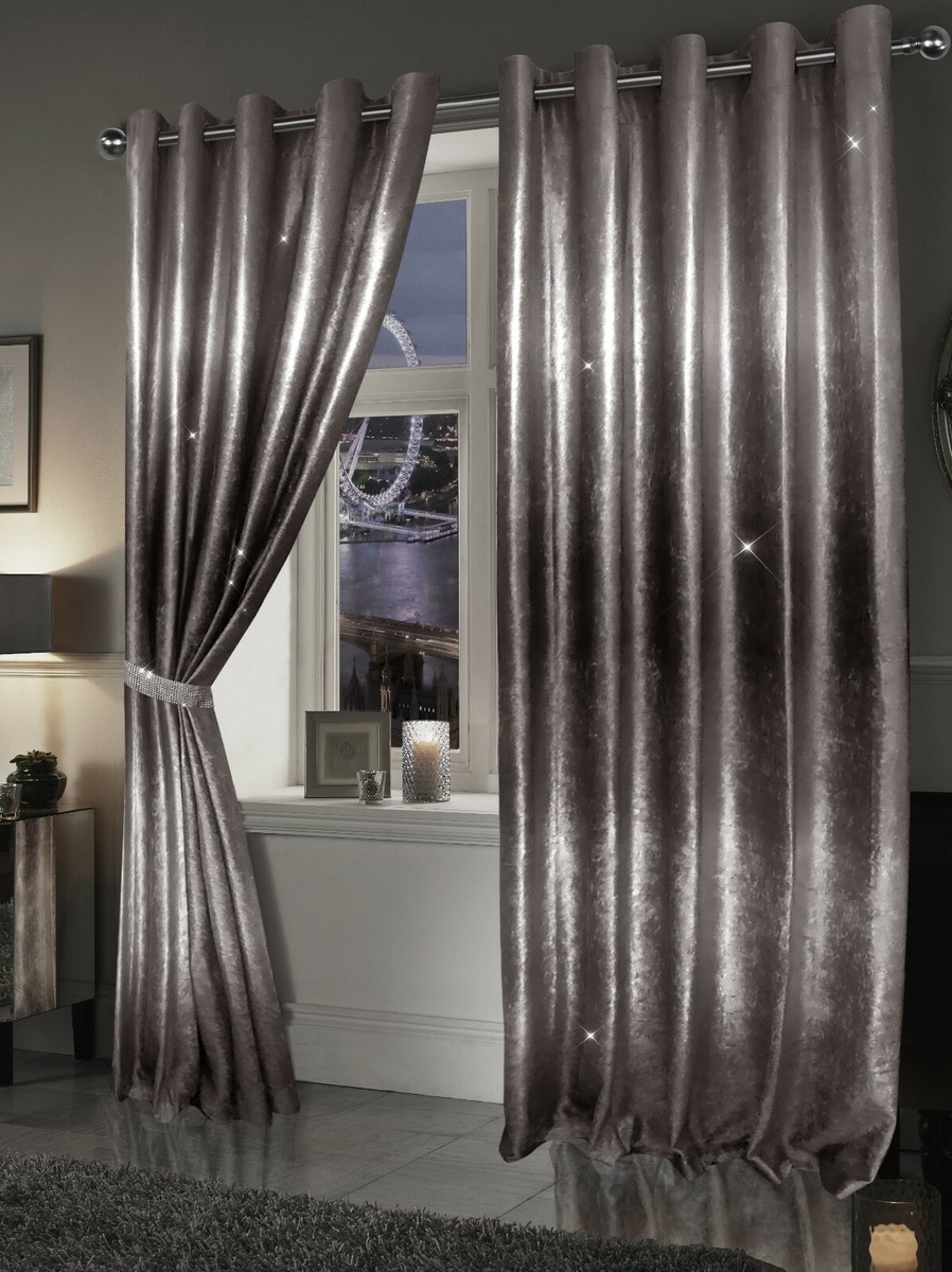 Silver Velvet Curtains