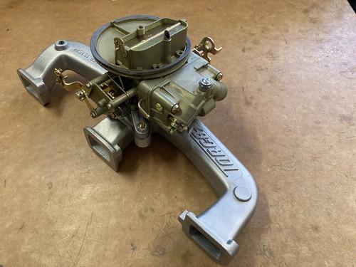 HOLDEN HOLLEY CARBY 350 MANIFOLD 6CYL RED MOTOR 186 202 EH HR HK HG HQ ...