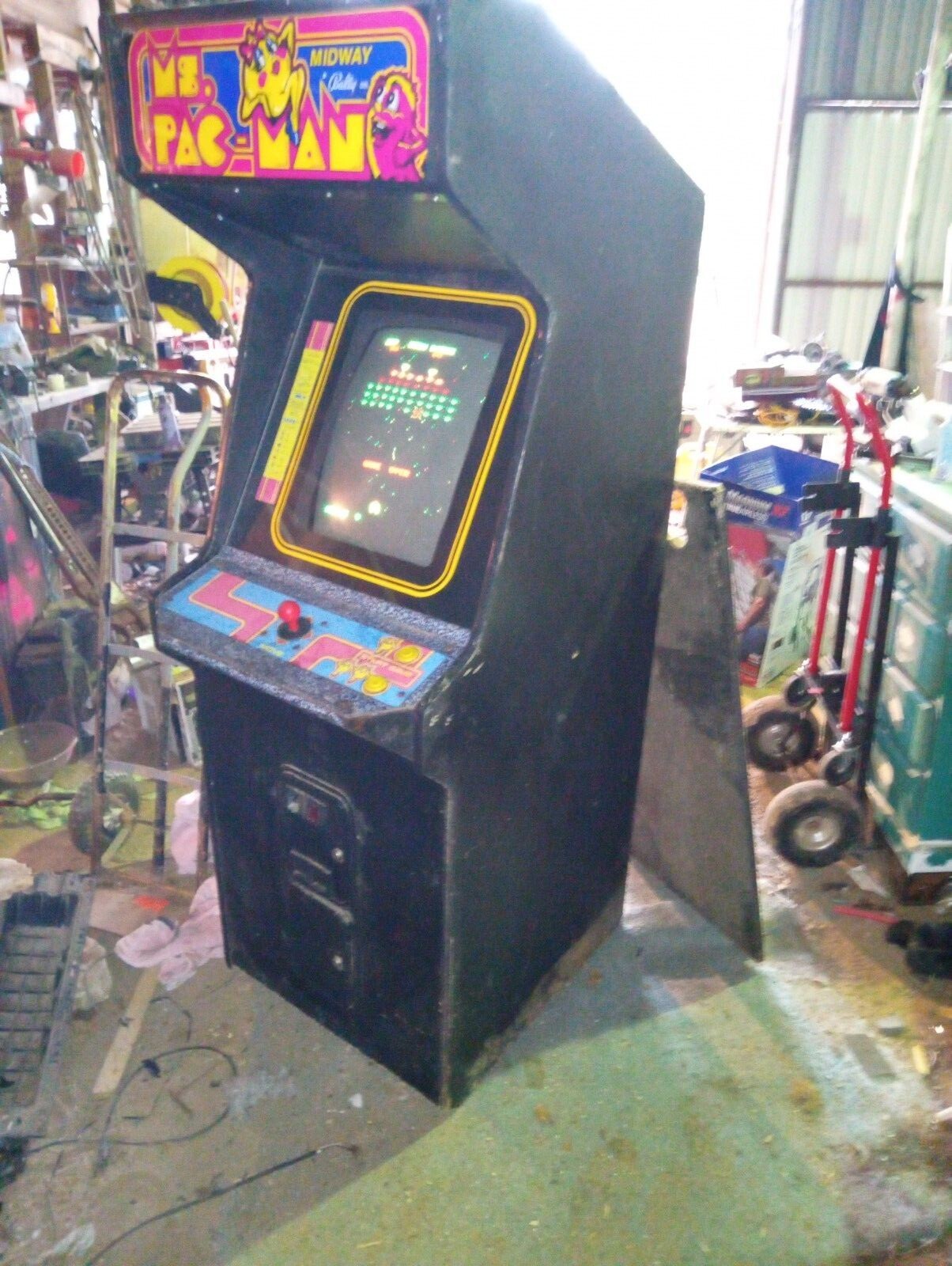 Vintage 1981 Ms Pac-Man video arcade game - Midway Bally Full Size ...