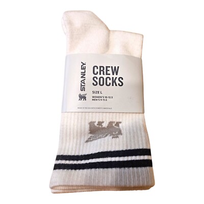 Stanley Varsity Crew Socks White Size 9-11.5 Mens 10-12.5 Womens New | eBay