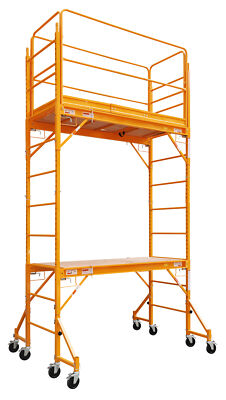 12 Ft Scaffold 2 Story Rolling 1000lb Capacity Painting Drywall ...