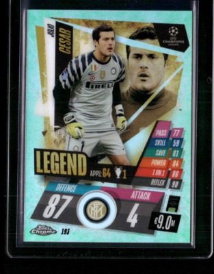 2020-21 Topps Chrome Match Attax #193 Julio Cesar /99 Green Refractor ...