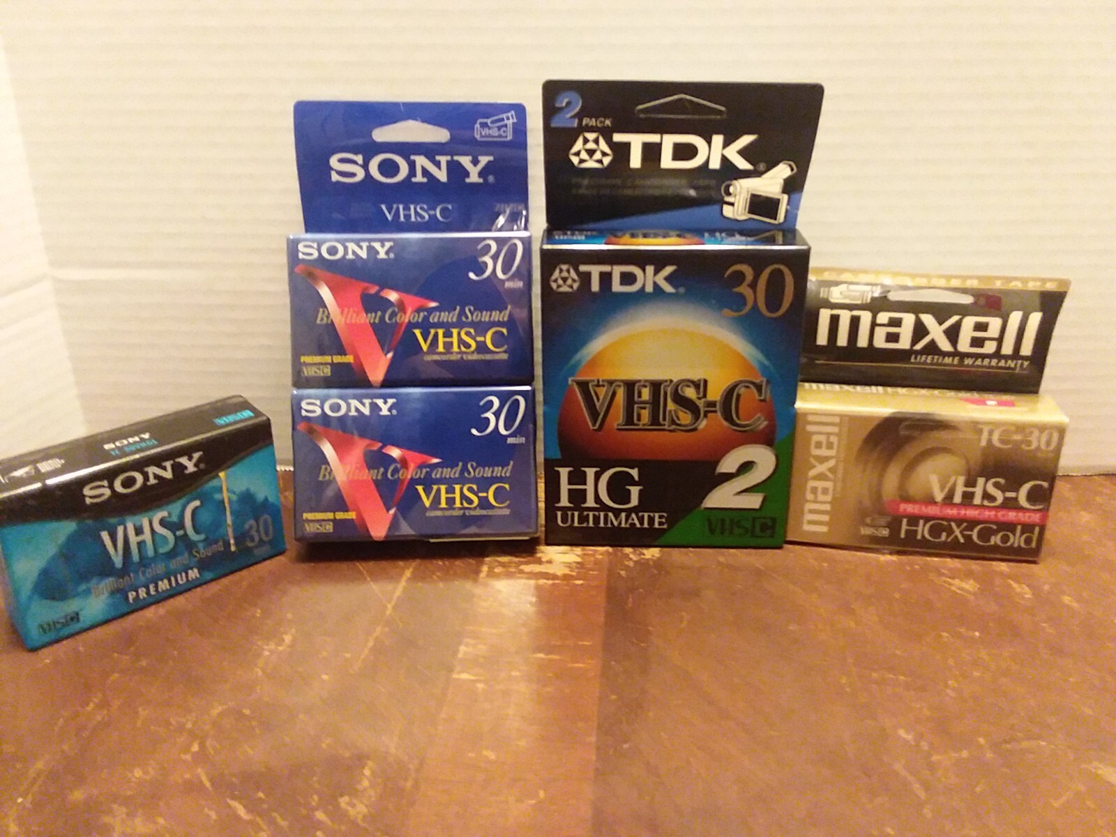 Lot Of 6 New VHS-C Video Cassette Tapes Sony, Maxell, TDK | eBay