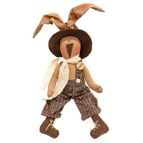 NEW Primitive BUNNY RABBIT Doll HOPPER HARE Rustic Country Rustic 20 ...
