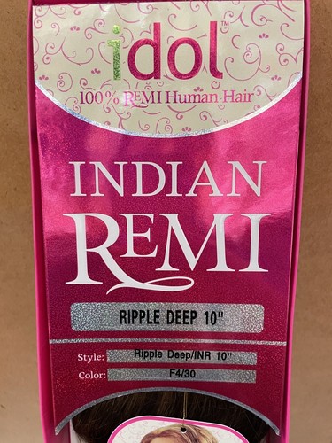Idol Indian Remi Ripple Deep 100% Human Hair Weaving 10 & 12” F4/30 2 ...