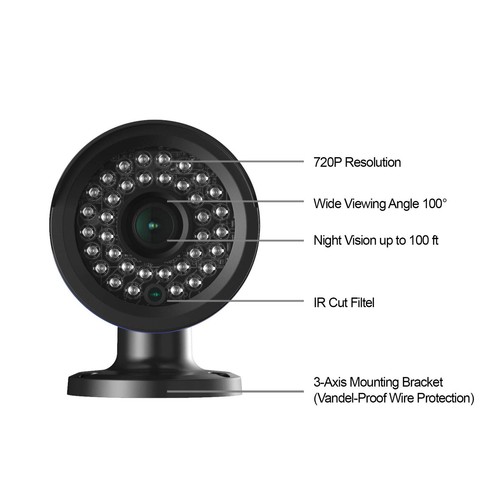 1 Pack Analog HD 720p Wired Bullet Camera Compatible w/ Night Owl DVRs ...
