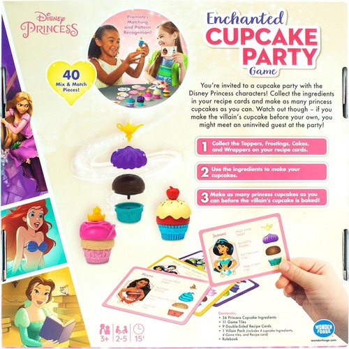 Wonder Forge Disney Princess Enchanted Cupcake Party Game - Exciting ...