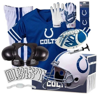 Indianapolis Colts Kids NFL 13pc Deluxe Football Uniform Set, Medium | eBay