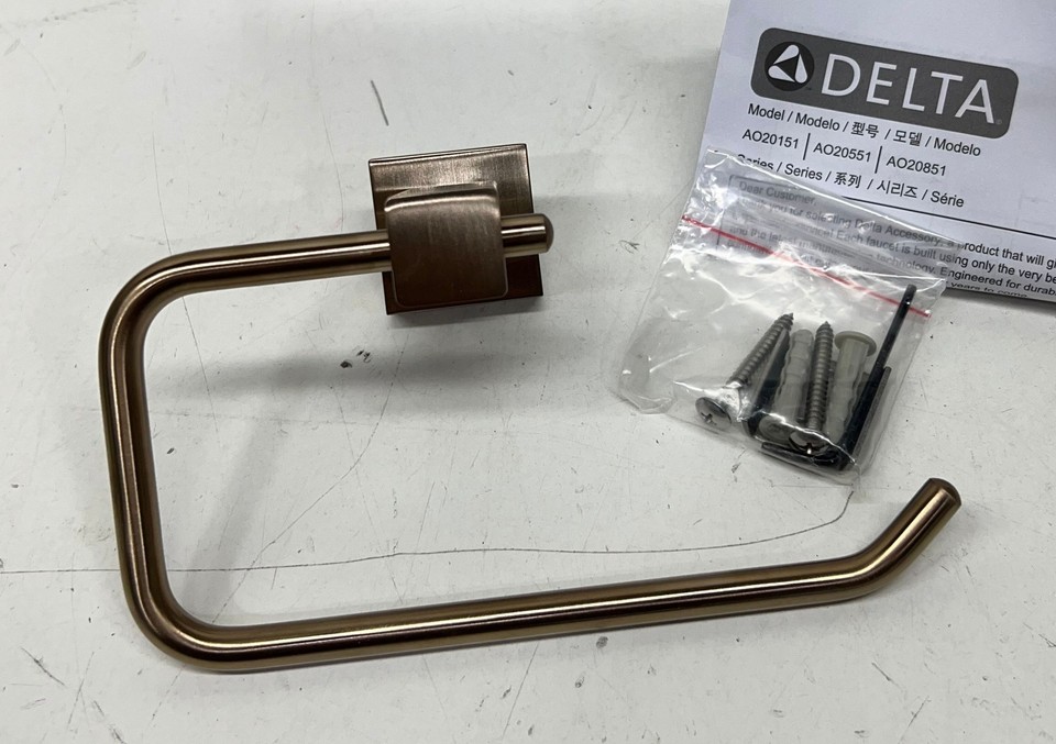 Delta Velum Gold Wall Mounted Tissue Holder in Champagne Bronze | eBay