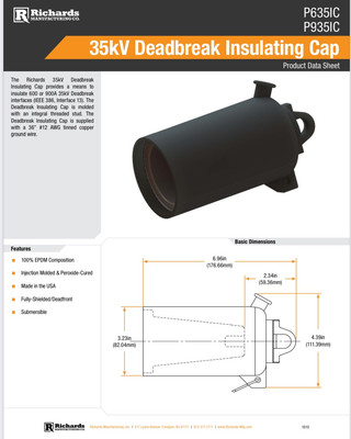 35kv Deadbreak Cap Richards Manufacturing Co. | eBay