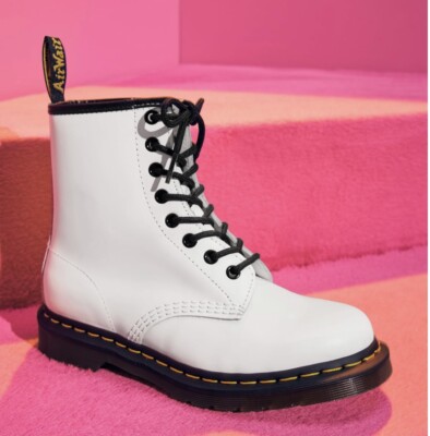 Dr Doc Martens Zavala White 8 Eyelet Combat Ankle Boot mens 8/Women’s 9 ...
