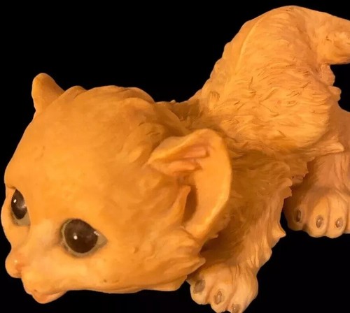 Playful Pouncing Orange Kitty Cat Feline Adorable Figurine | eBay
