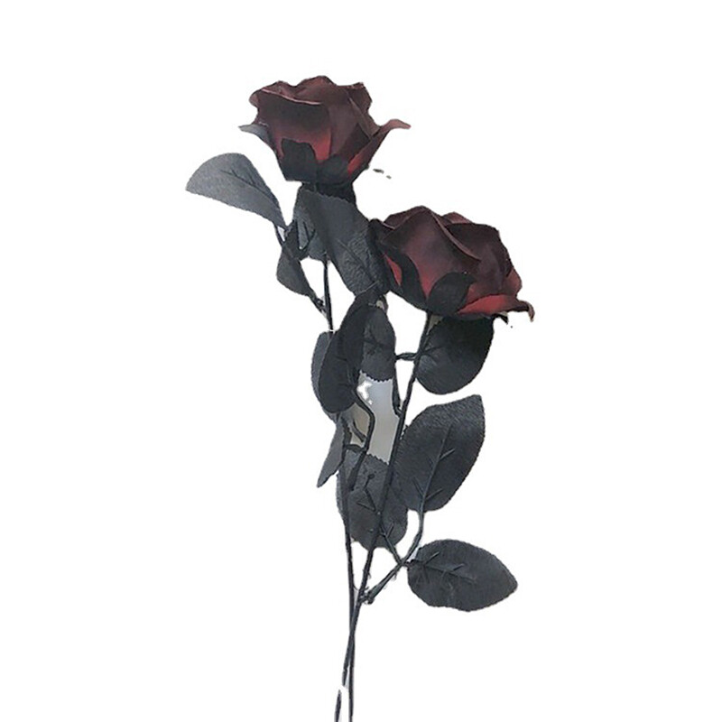 Gothic Black Rose Artificial Flowers Simulation Flowers Valentine Roses ...