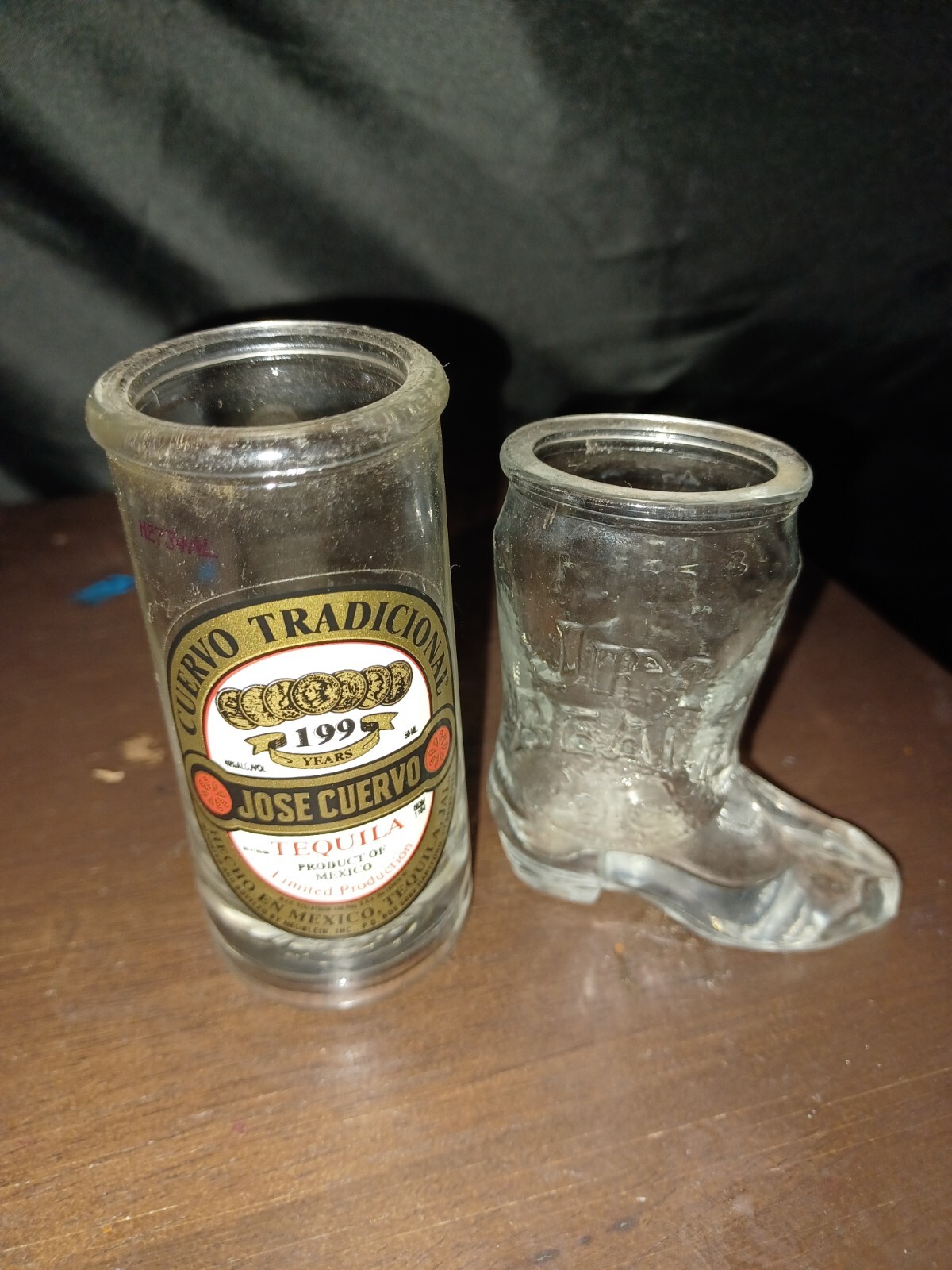 vintage shot glasses Jim BEAN BOOT | eBay
