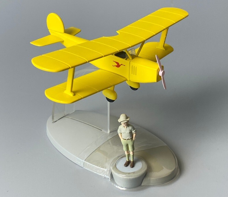 HERGE TINTIN Airplane #06 Tintin in Congo Biplane Yellow Aircraft ...