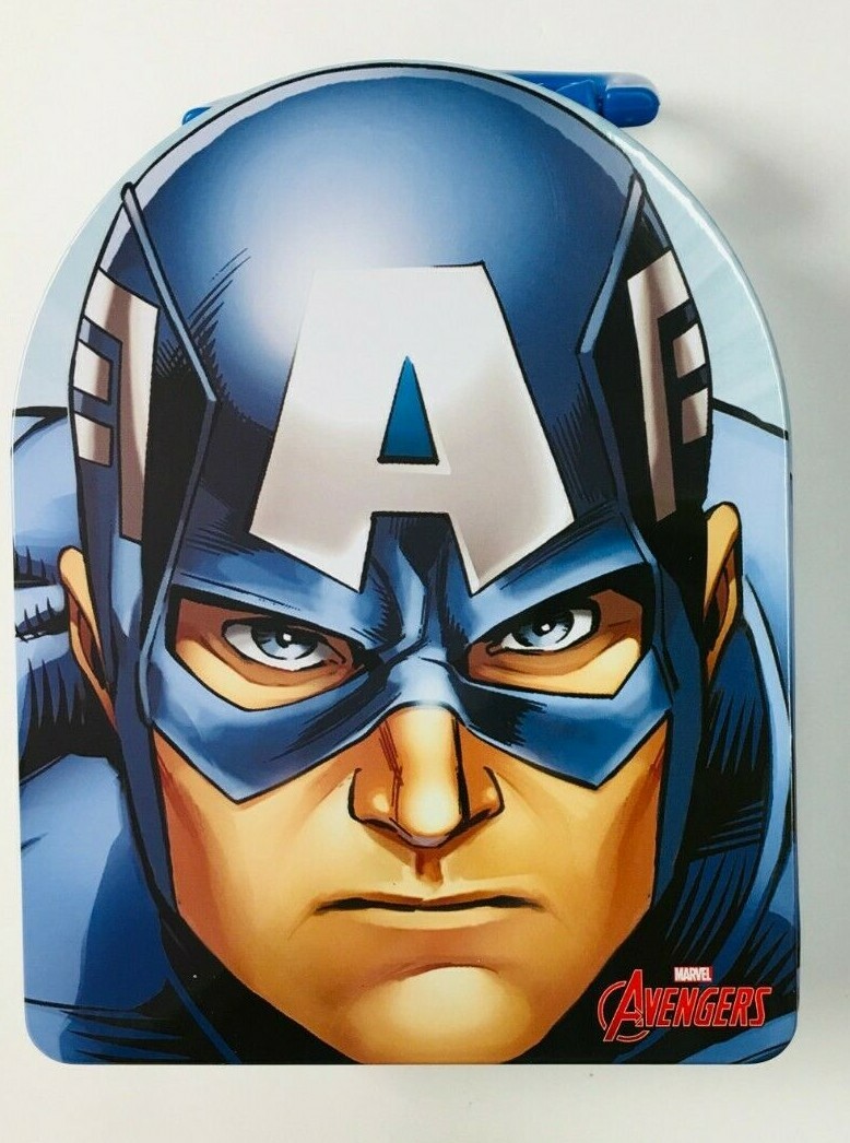 Tin Lunch Box Marvel Avengers - Captain America Head Shape 2015 Free ...