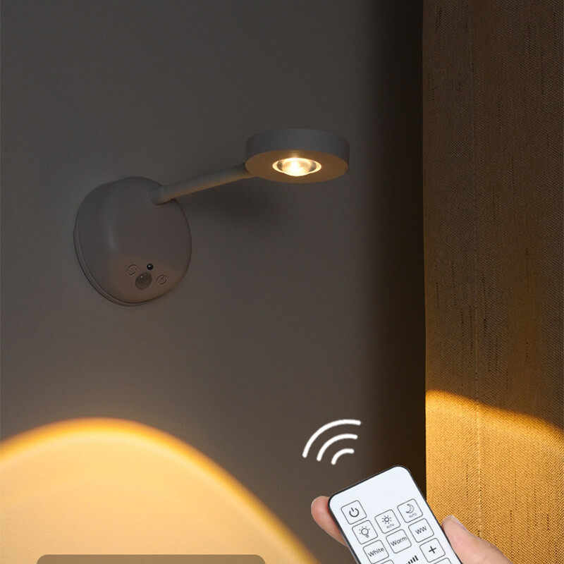 Innovative Abs Wall-mounted Light Fixture With Remote Control And Human ...