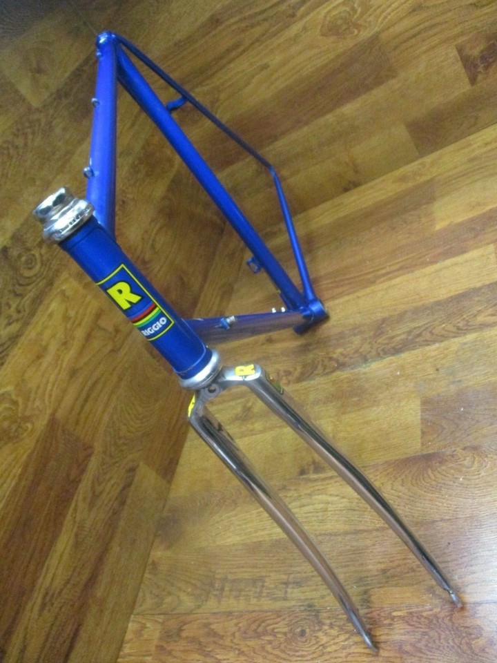 VERY RARE VINTAGE RIGGIO VINER STEEL LUGGED 700C ROAD BIKE FRAME SET ...