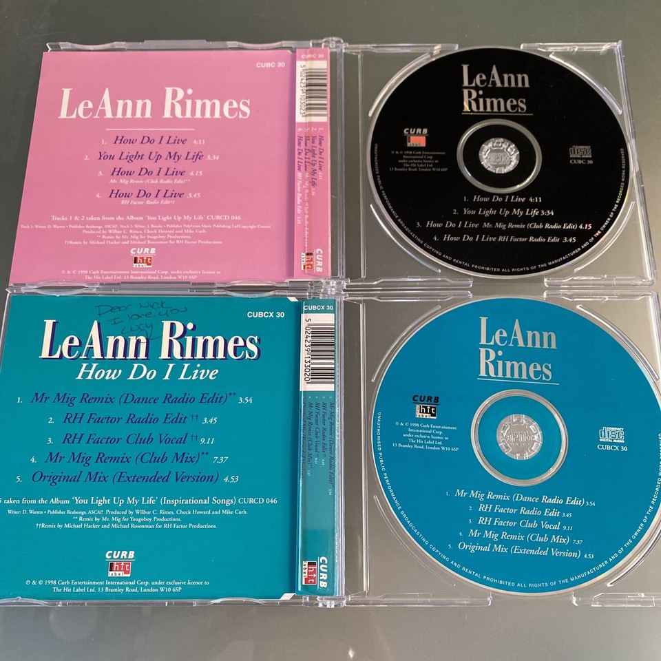 LeAnn Rimes 5 LOT- IMPORTS How Do I Live, I Need You, Last Thing On ...