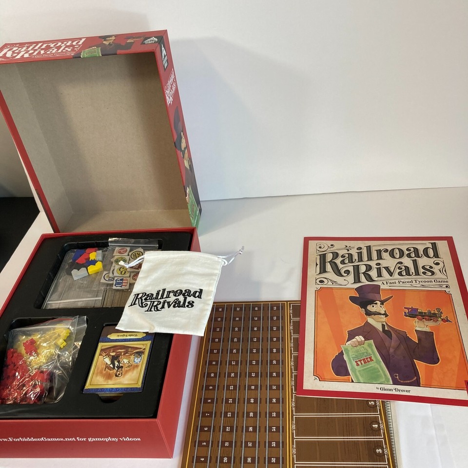 RAILROAD RIVALS BOARD GAME +ROBBER BARON EXPANSION +HOTEL+WATER TOWER ...