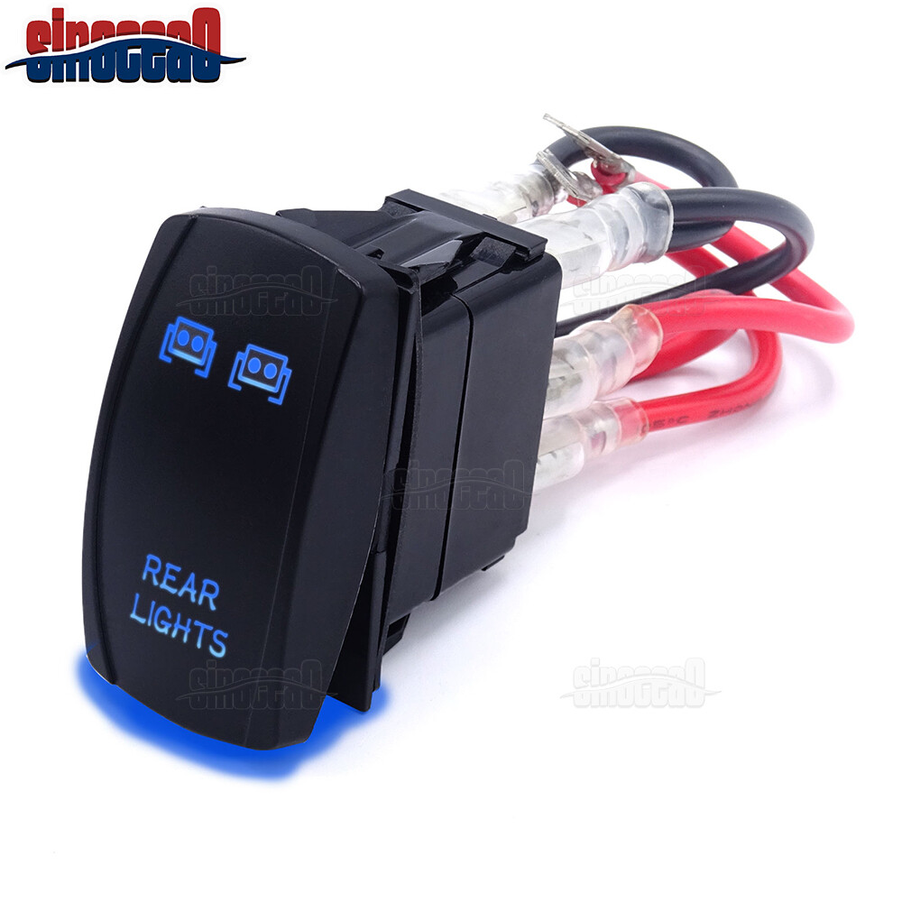 2 Lead REAR LIGHTS Wiring Rocker Toggle Switch For Polaris RZR 800 900 ...