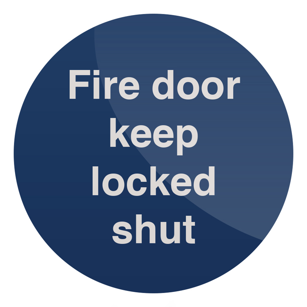 Fire Door Keep Locked Shut Schild 100 x 100mm Starr Beschilderung ...