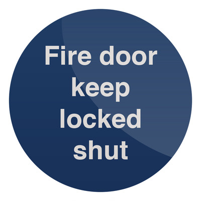 Fire Door Keep Locked Shut Schild 100 x 100mm Starr Beschilderung ...