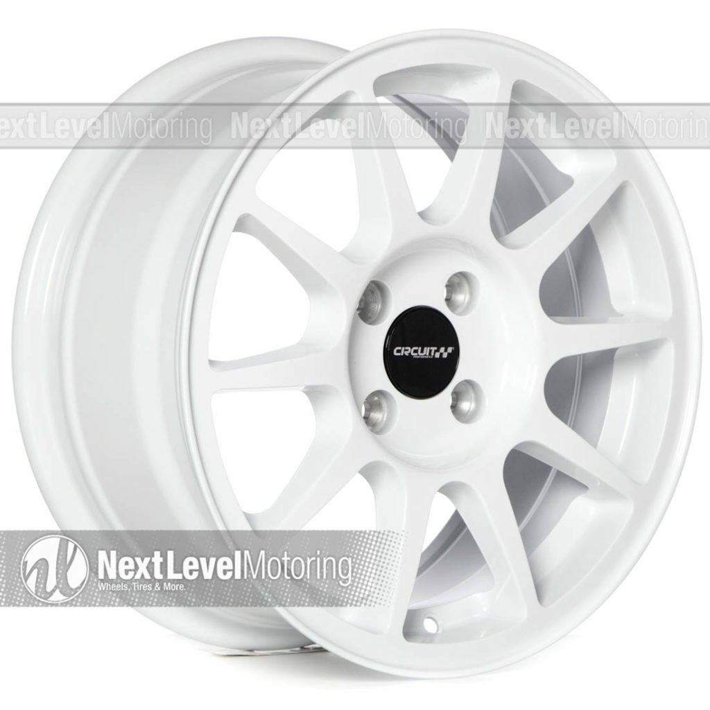 4 CIRCUIT CP23 15x7 4x100 +35 WHITE WHEELS JDM TYPE R FITS ACURA ...