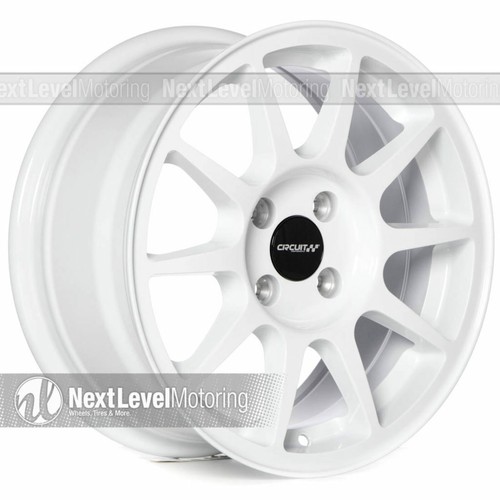 4 CIRCUIT CP23 15X7 4X100 +35 WHITE WHEELS JDM TYPE R FITS ACURA ...