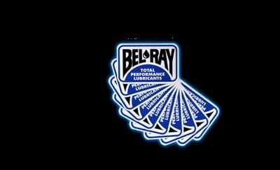 FITS BEL RAY MEDIUM DECAL SPONSOR STICKER LOGO PAIR 3" X 4.5" | eBay
