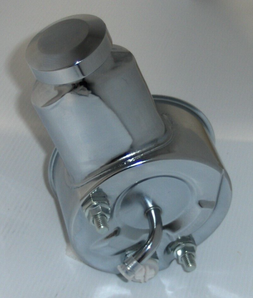 Chrome Chevy GM Saginaw Tear Drop Style 5/8" Keyway Shaft Power ...